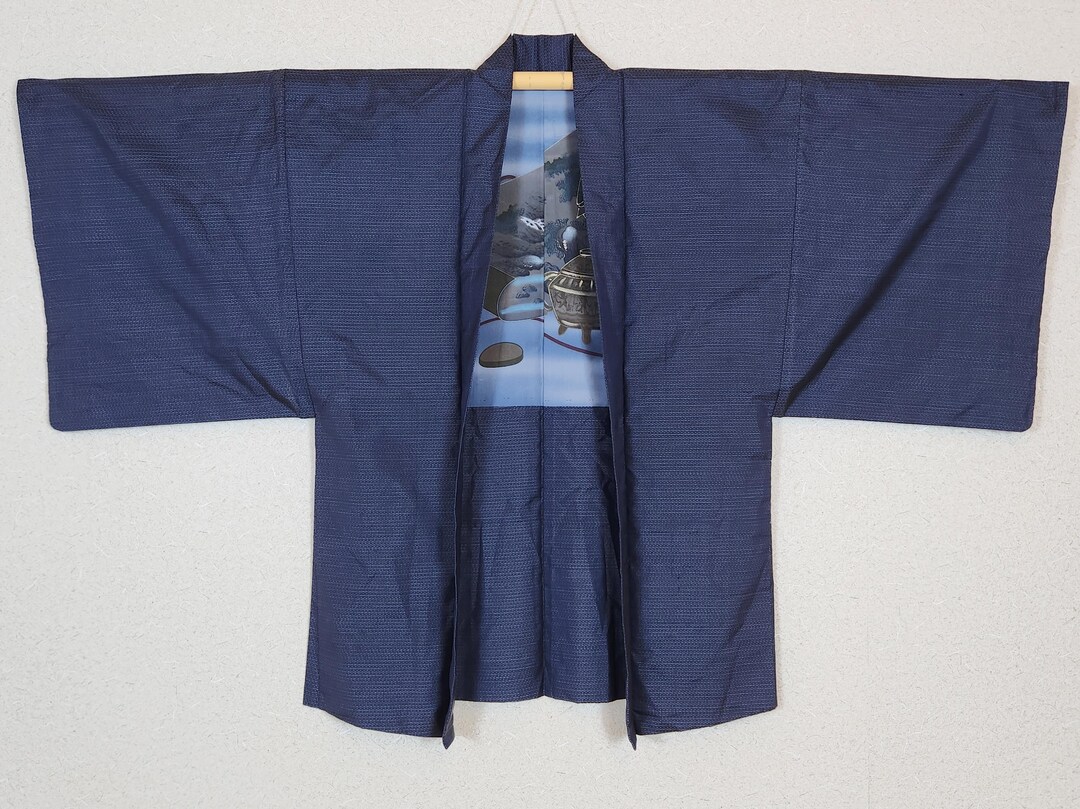 Men's Haori With Artistic Lining, Vintage Haori, Silk Haori Men ...