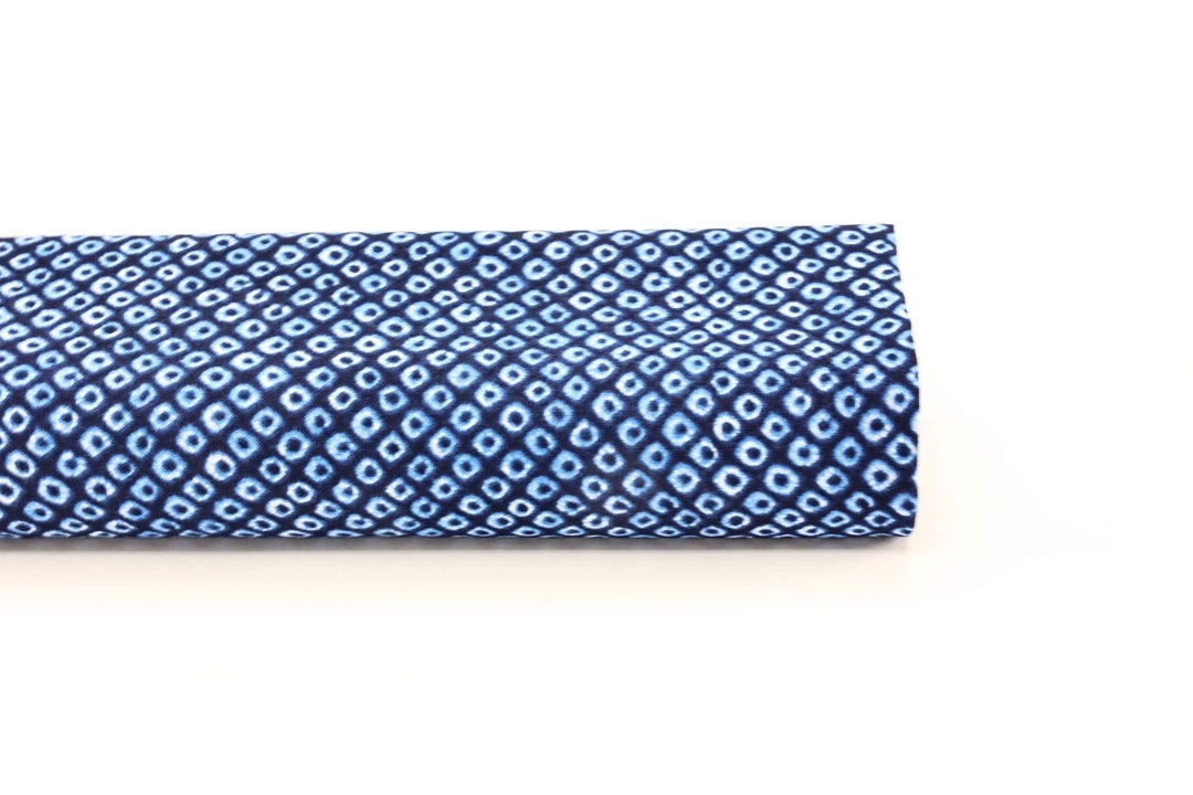 Japanese Fabric Indigo Kanoko Shibori Style - 50cm, Japanese Fabric ...