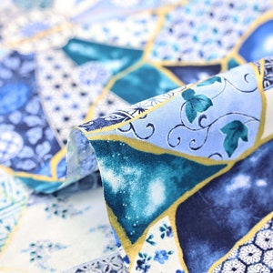 Japanese Fabric Kintsugi Inspired Indigo Blue -50cm- Japanese Fabrics, Kintsugi, 金継ぎ, Japanese ...