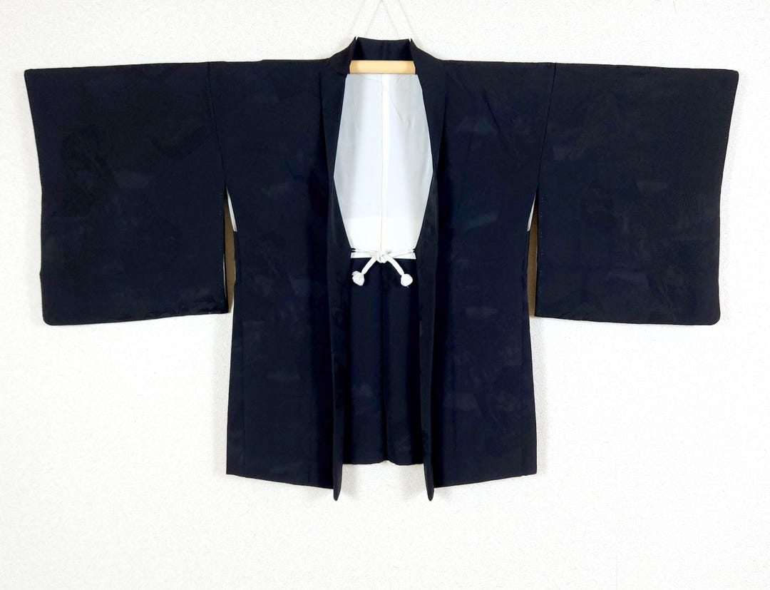 Haori in Silk Jacquard Landscape and Mountain Patterns, Vintage Haori ...