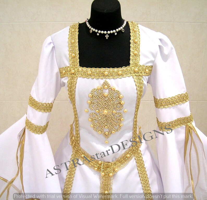 Medieval Wedding Dress ALL SIZES Halloween Costume Reenactment - Etsy
