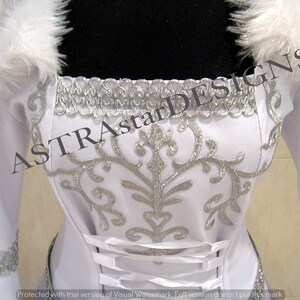 Snow Ice Queen Costume XS-S-M-L-XL-2XL-3XL Medieval Wedding Dress Elsa ...