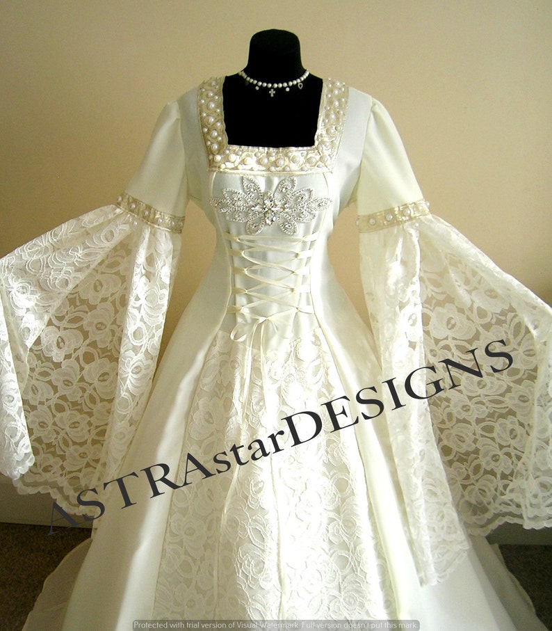 Medieval Wedding Dress ALL SIZES Halloween Costume Reenactment - Etsy ...