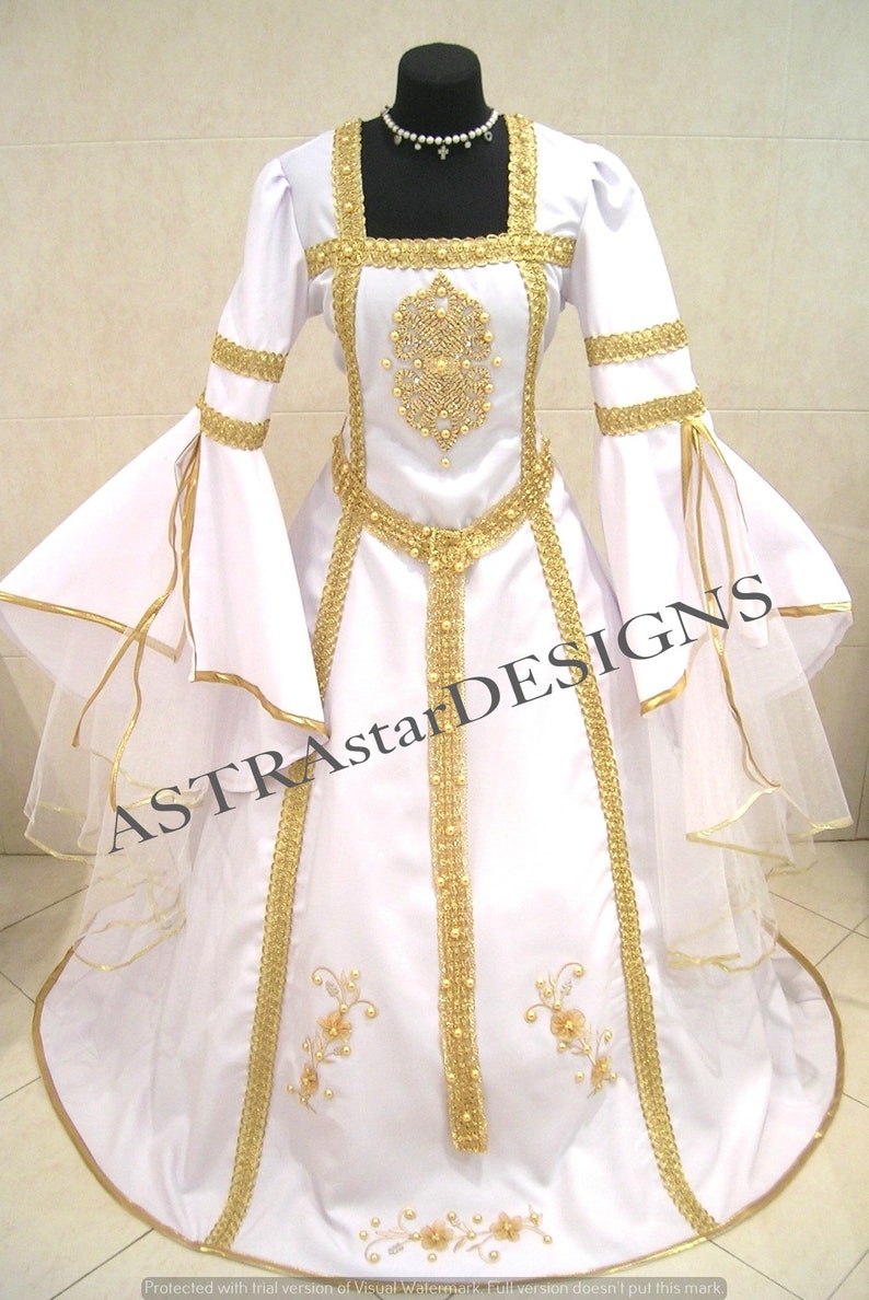 Medieval Wedding Dress ALL SIZES Halloween Costume Reenactment - Etsy