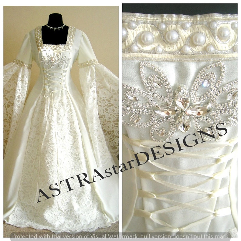 Medieval Wedding Dress ALL SIZES Halloween Costume Reenactment - Etsy ...