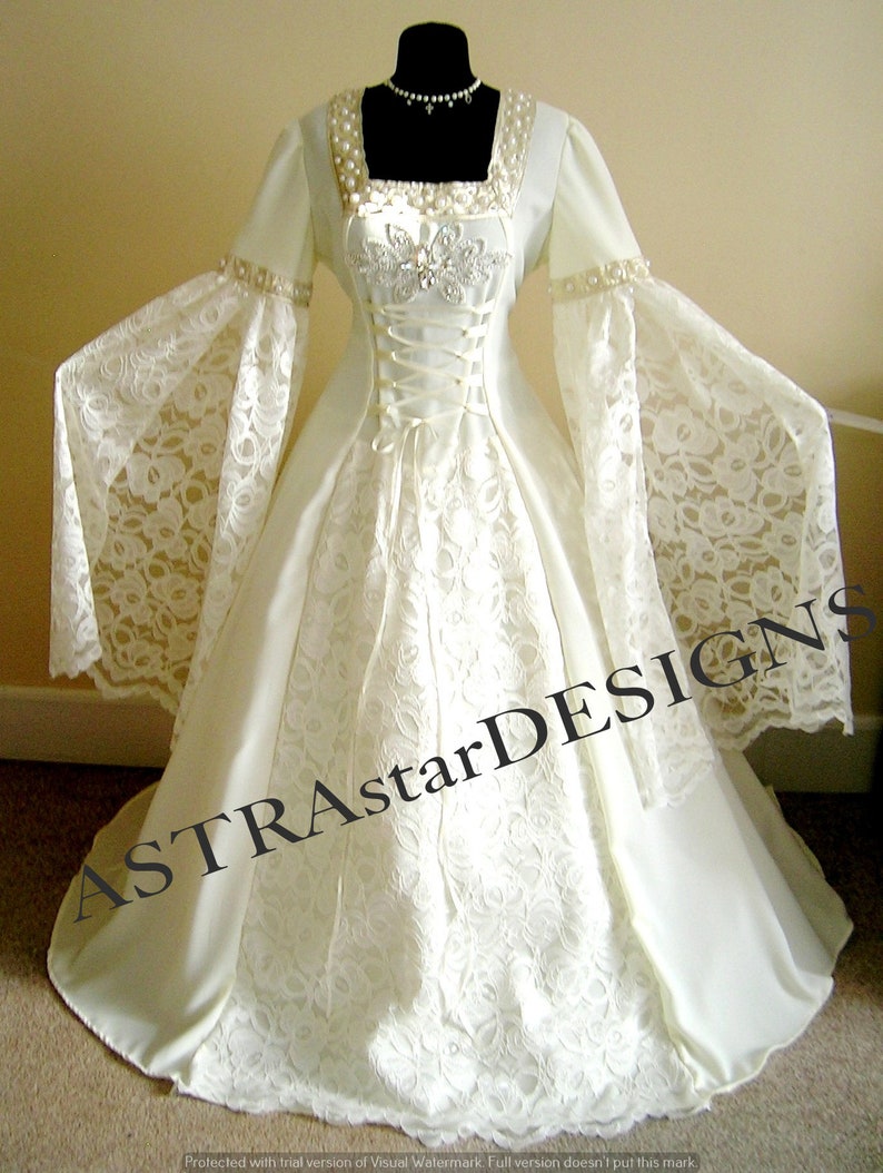 Medieval Wedding Dress ALL SIZES Halloween Costume Reenactment - Etsy ...