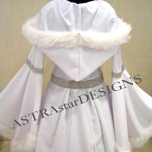 ALL SIZES Snow Ice Queen Narnia Costume Medieval Wedding Dress Witch ...