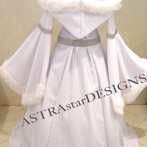 Snow Ice Queen Costume XS-S-M-L-XL-2XL-3XL Medieval Wedding Dress Elsa ...