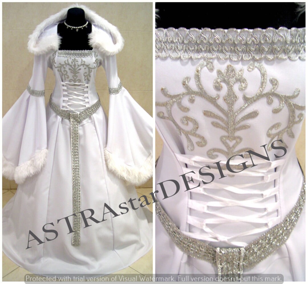 Snow Ice Queen Costume XXS-XS-S 4-6-8 Medieval Girl Woman - Etsy