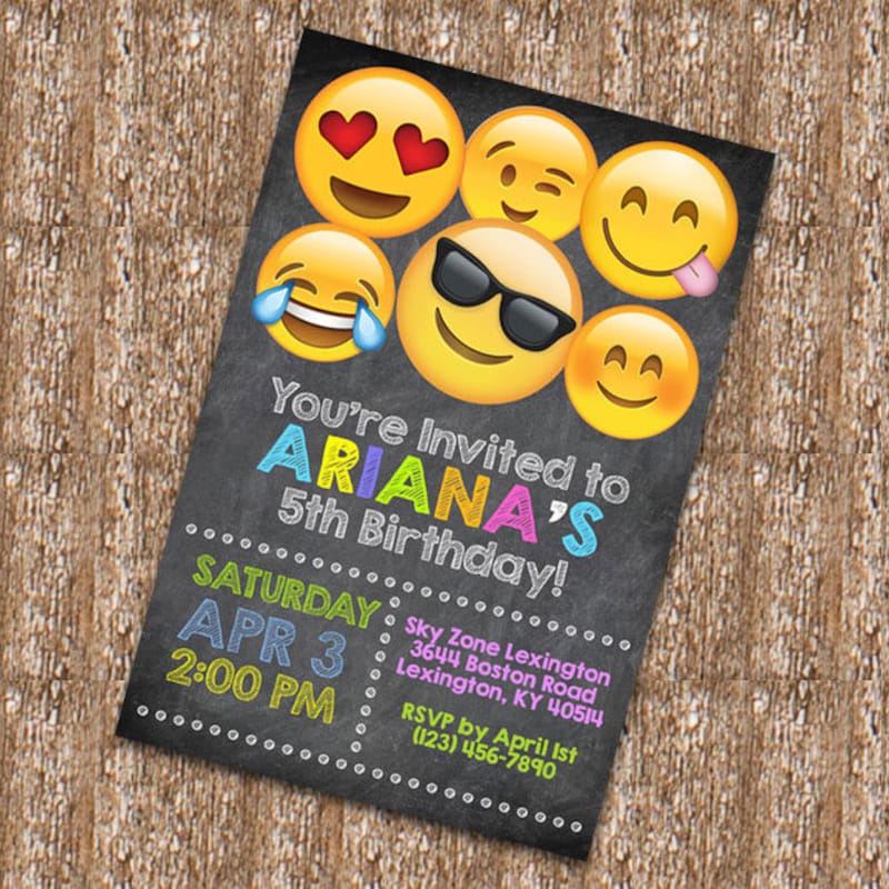 Emoji Invitation - Etsy