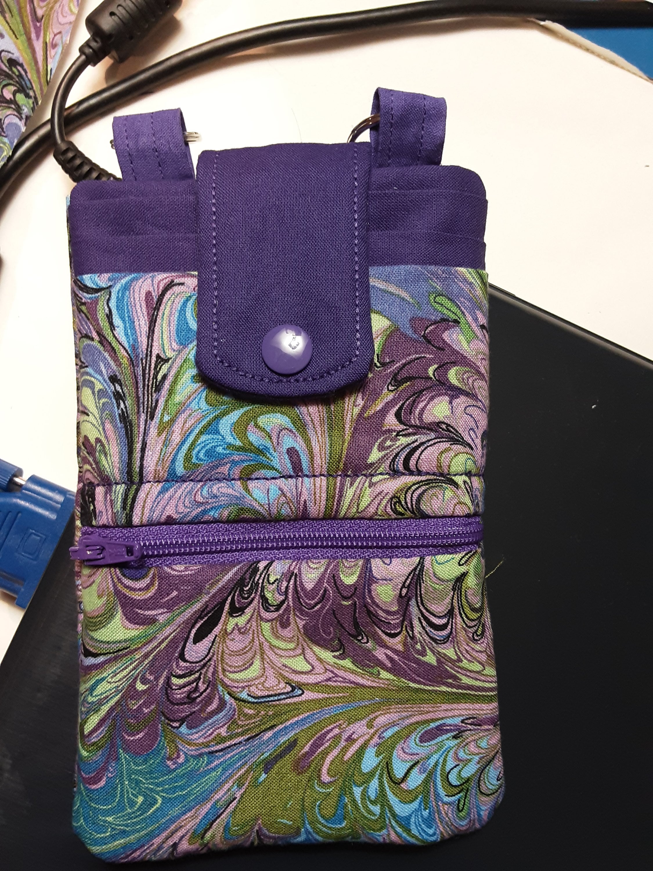 Women's Cell Phone Purse, Crossbody, Purple, Green - Etsy