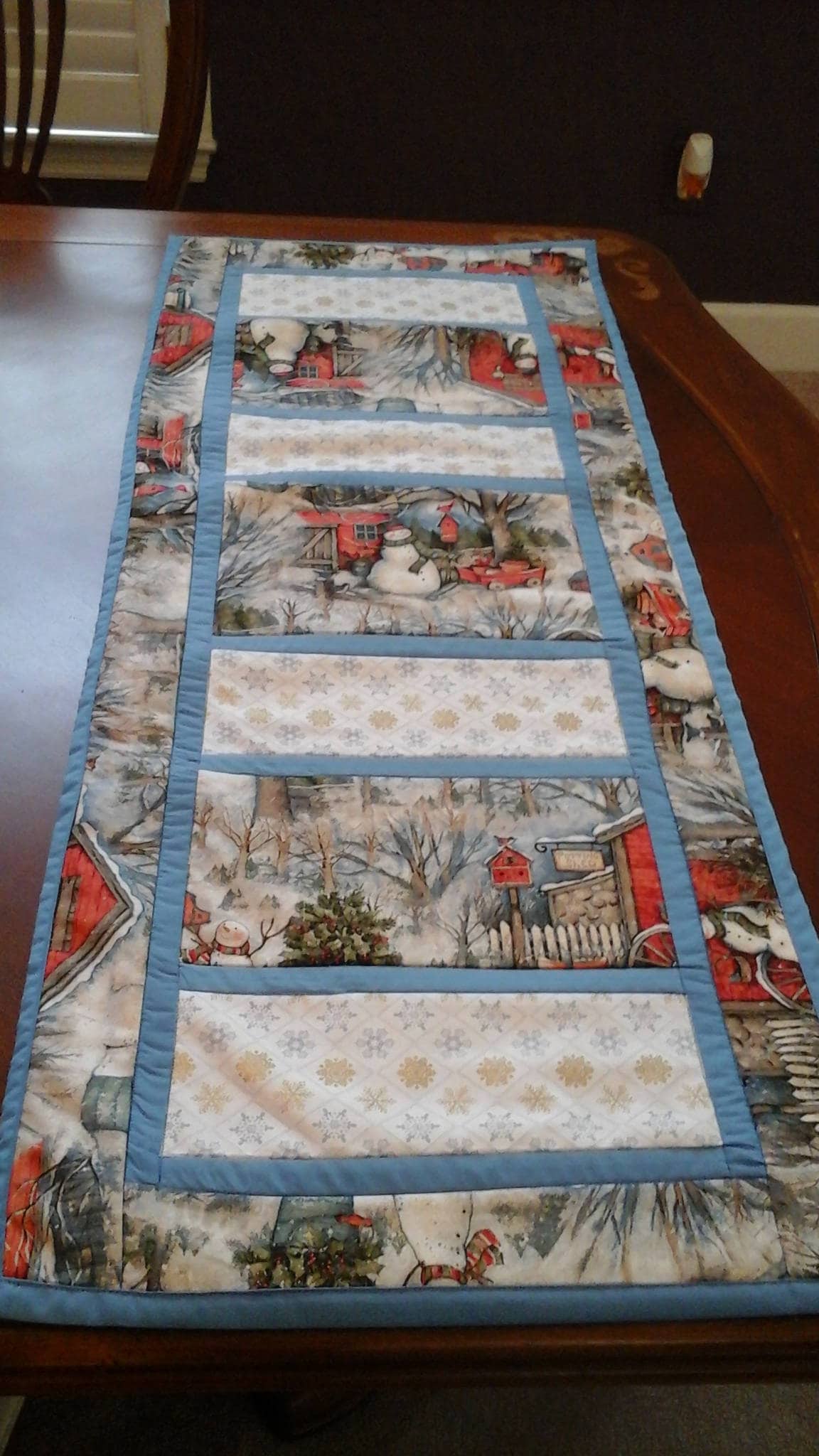 Quilted Winter Snowman Table Runner - Etsy