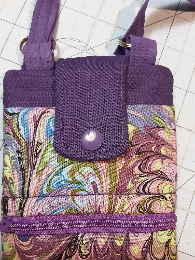 Women's Cell Phone Purse, Crossbody, Purple, Green - Etsy