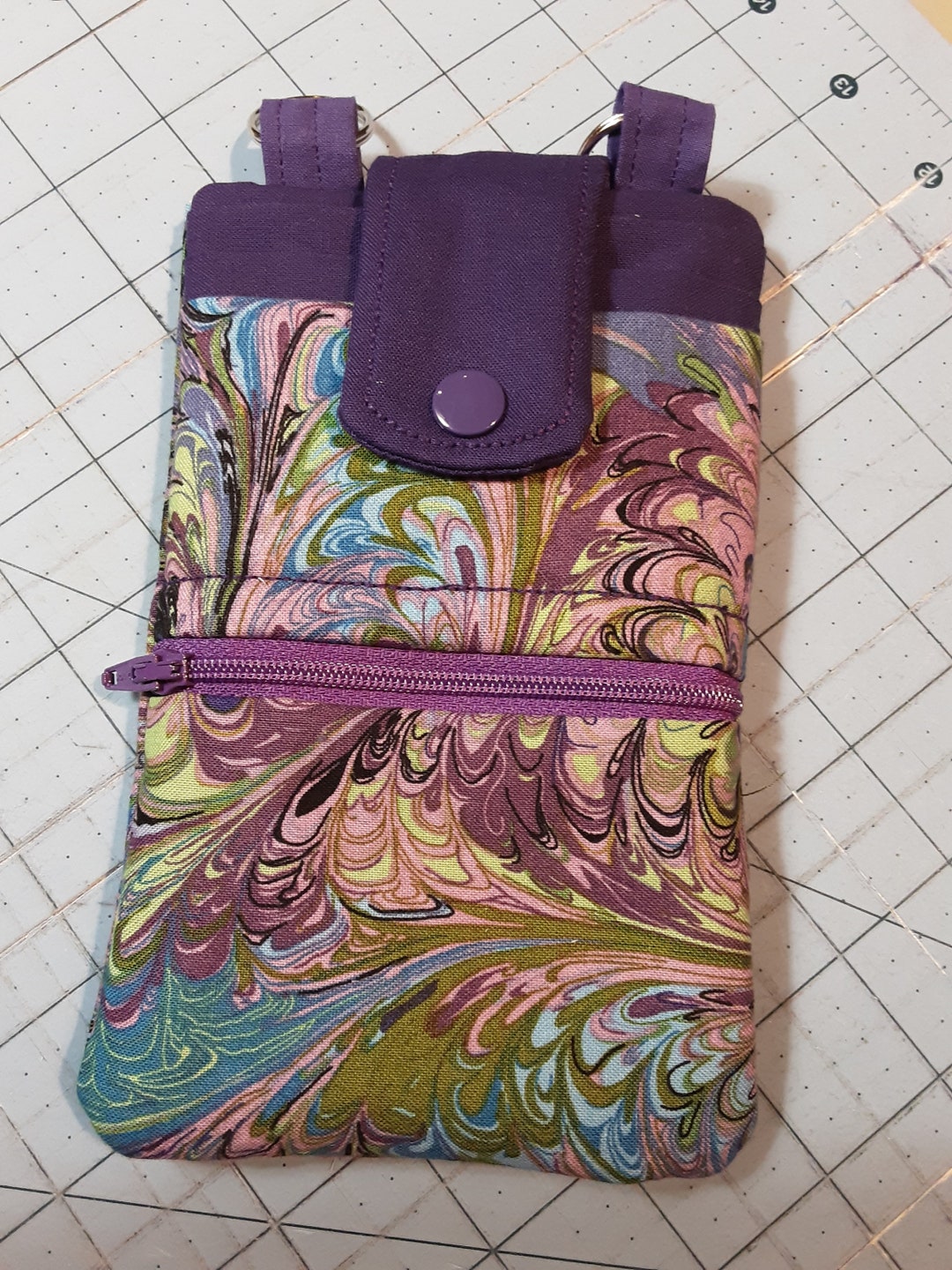 Women's Cell Phone Purse, Crossbody, Purple, Green - Etsy