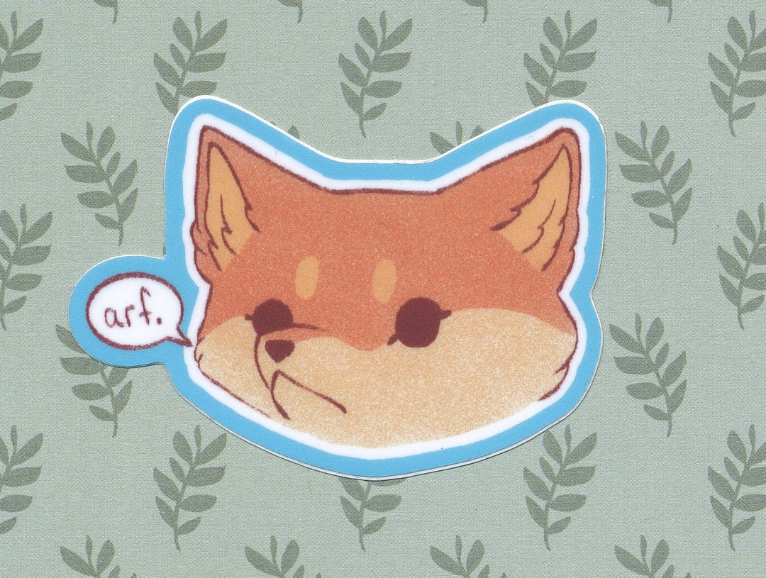 Dog Arf Vinyl Sticker / Shiba Inu / Cute Art - Etsy
