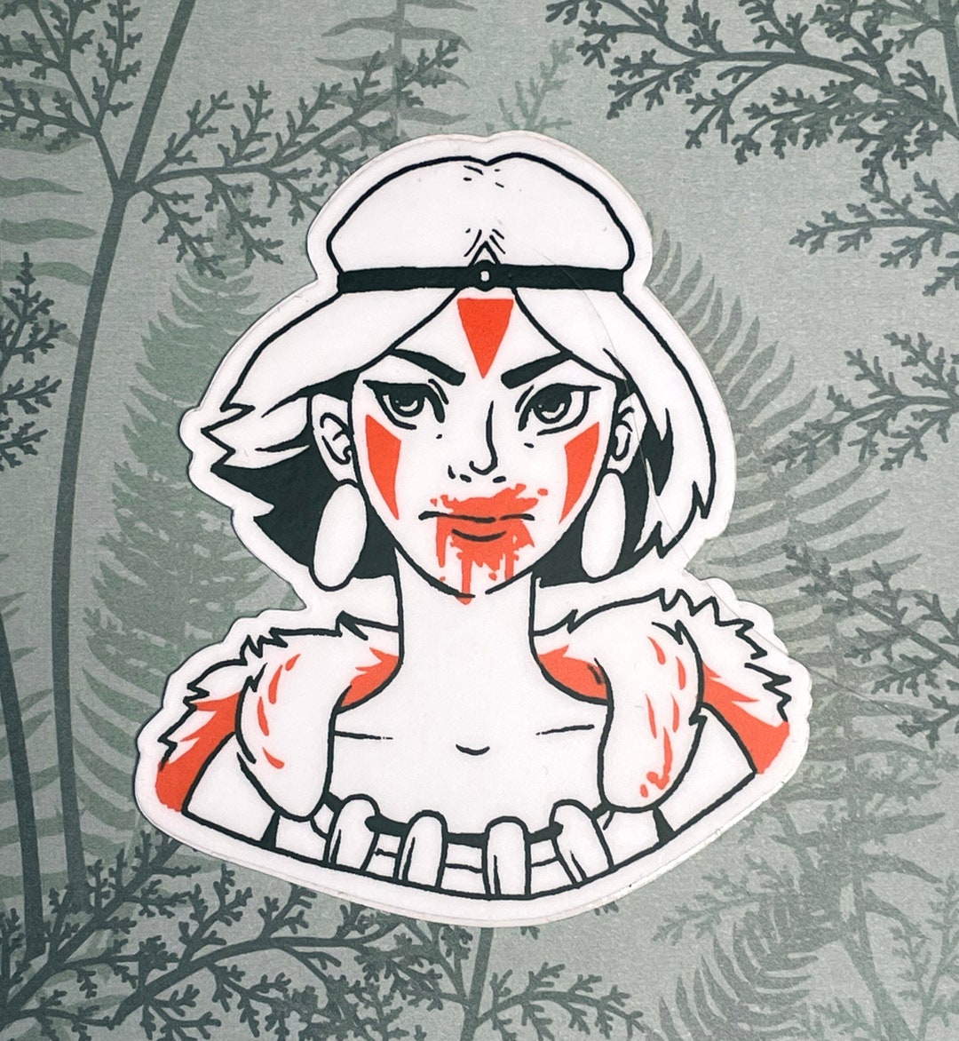 Princess Mononoke Vinyl Sticker Waterproof - Etsy