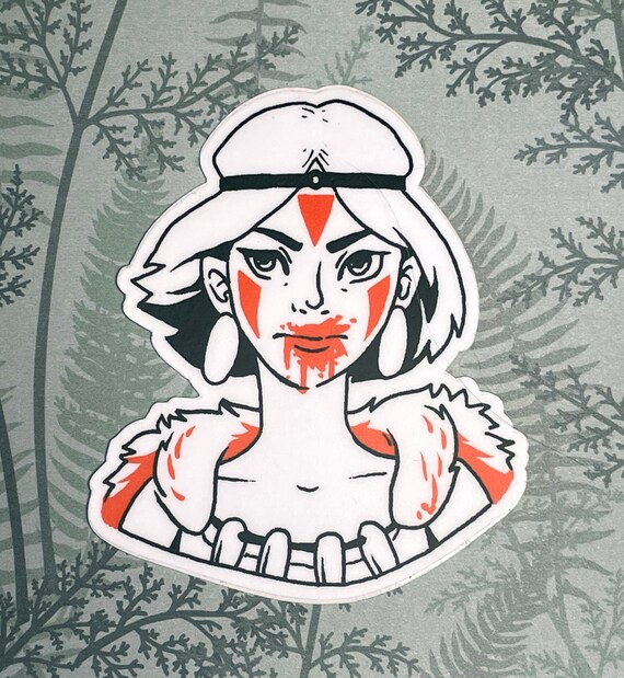 Princess Mononoke Vinyl Sticker | Etsy
