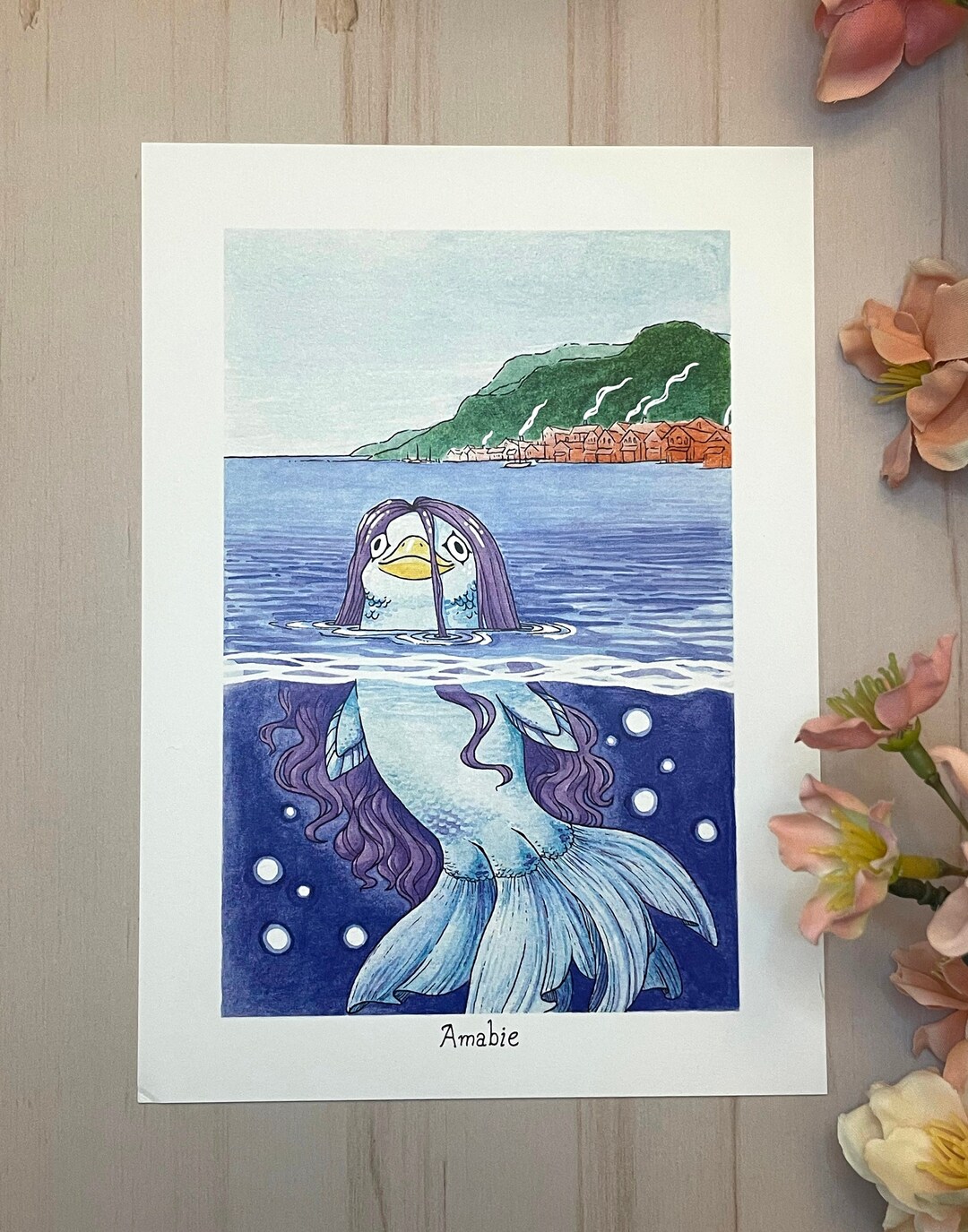 Amabie Art Print 5 by 7 - Etsy