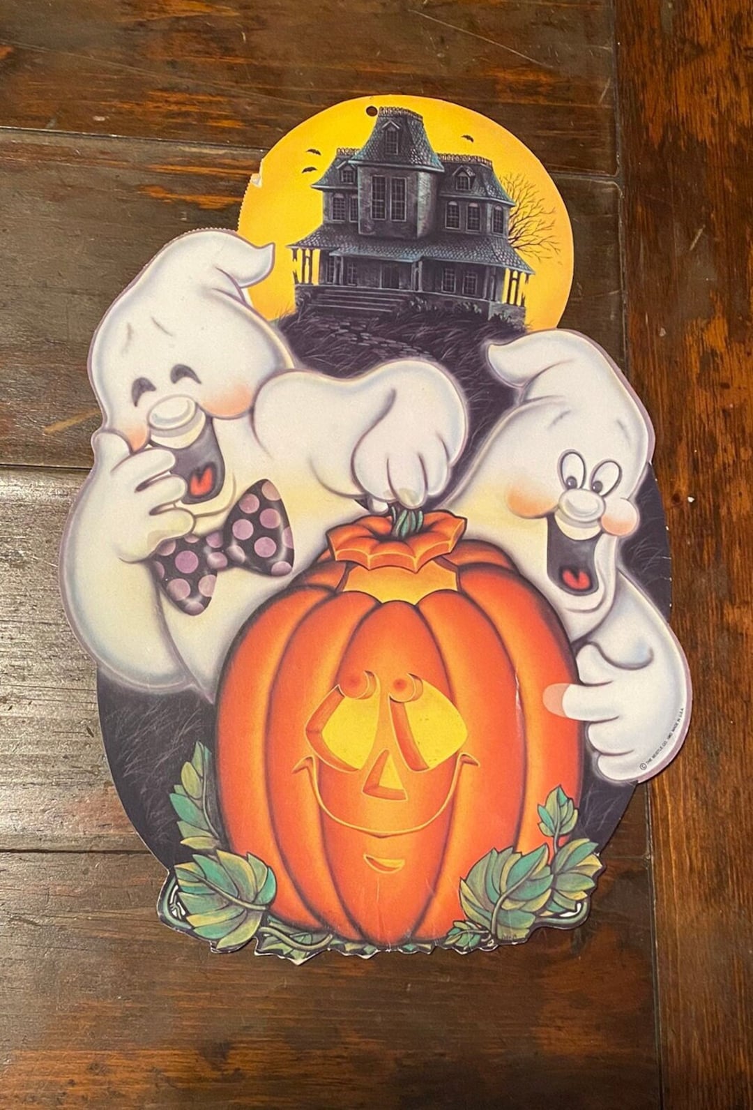 1983 Beistle GHOSTS With Haunted House Cut Out Vintage - Etsy