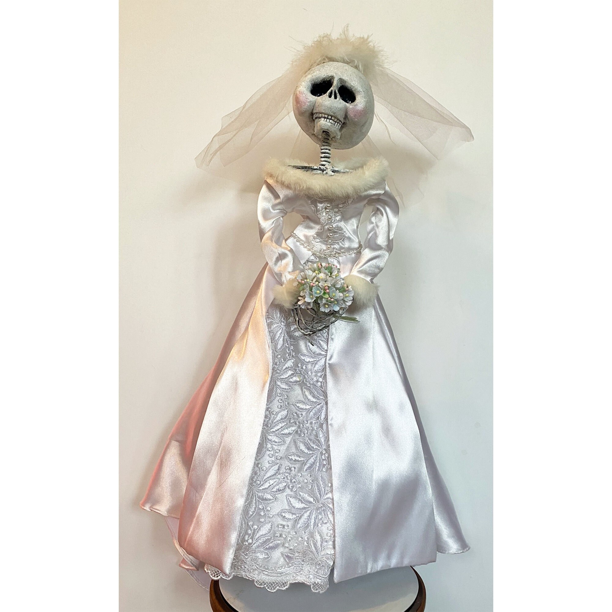 Skeleton Bride Catrina Doll Day of the Dead Wedding Centerpiece Art ...