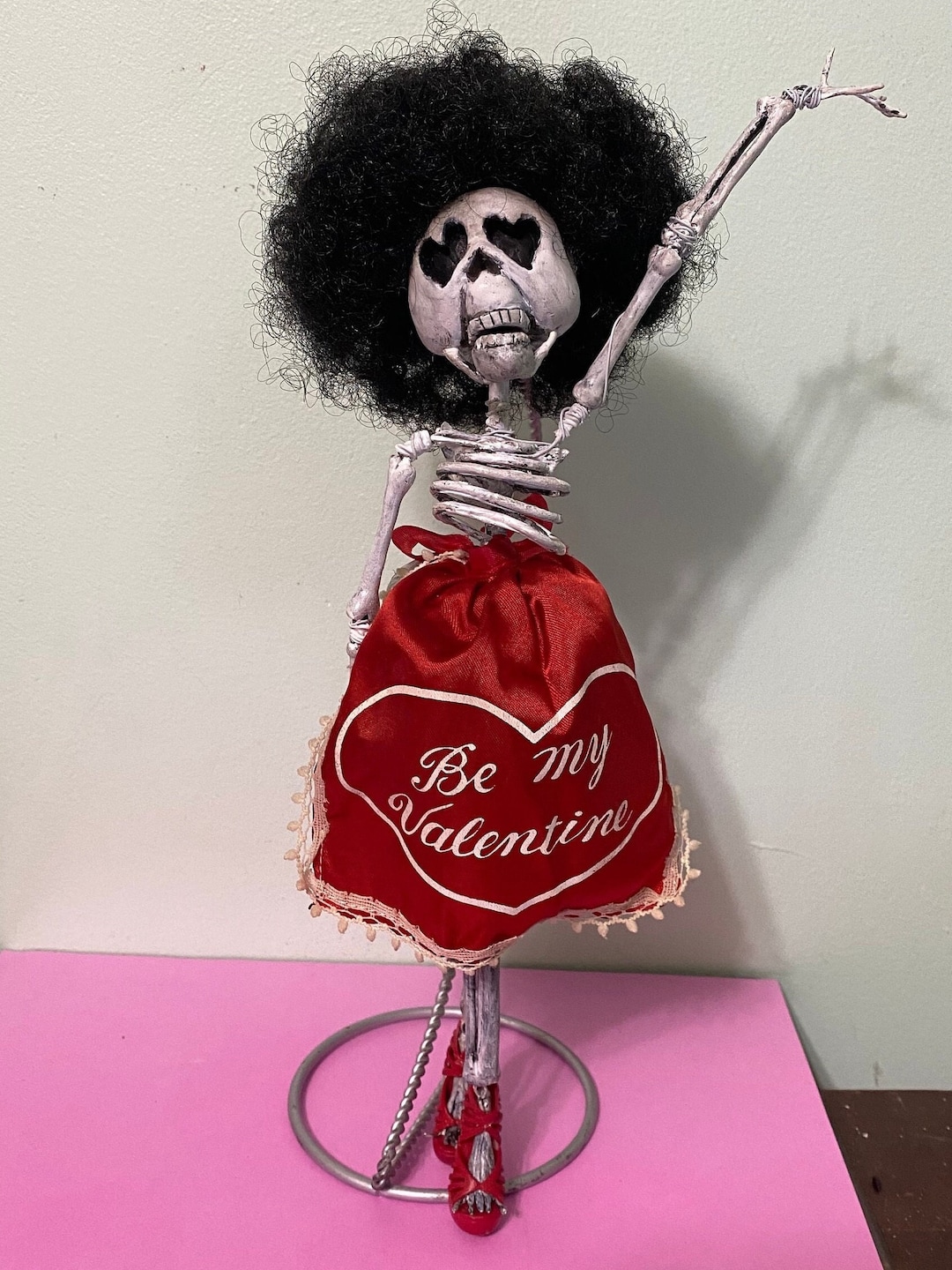 Skeleton Doll Valentines Day Art Doll One of a Kind Primitive Sculpture ...