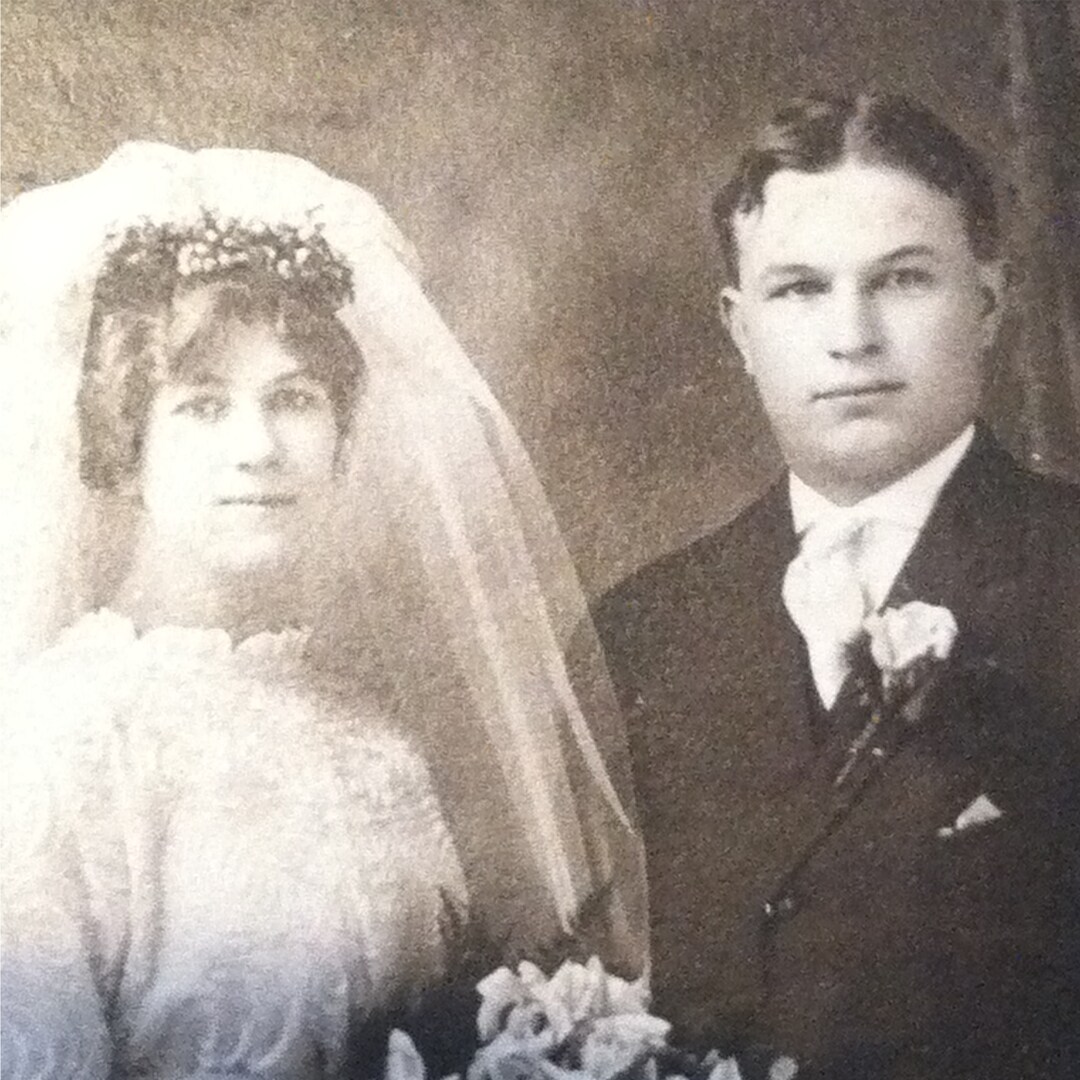 Sepia Portrait Photography of Young Wedding Couple Cabinet - Etsy