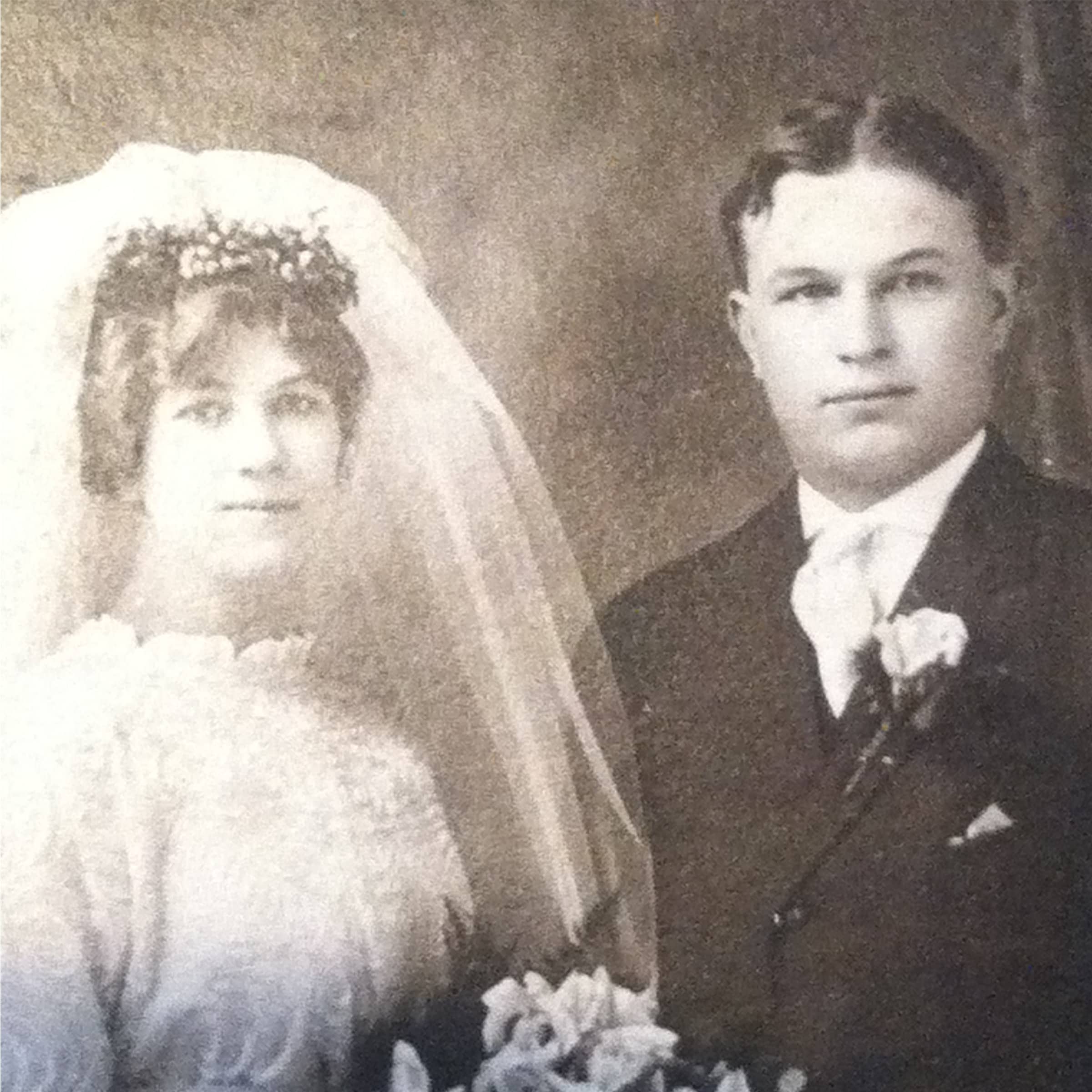 Sepia Portrait Photography of Young Wedding Couple Cabinet Card - Etsy