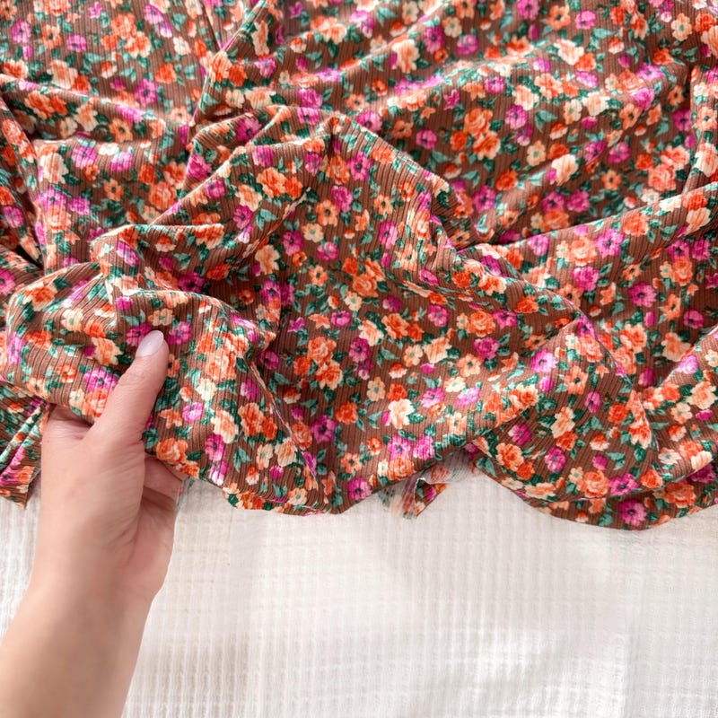 Floral Knit Fabric - Etsy