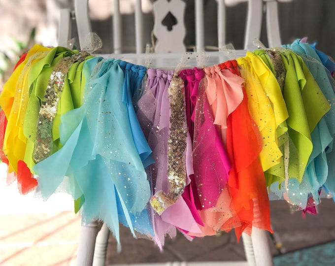 Rainbow Highchair Banner, Fiesta Banner, Uno Highchair Banner, Rainbow ...