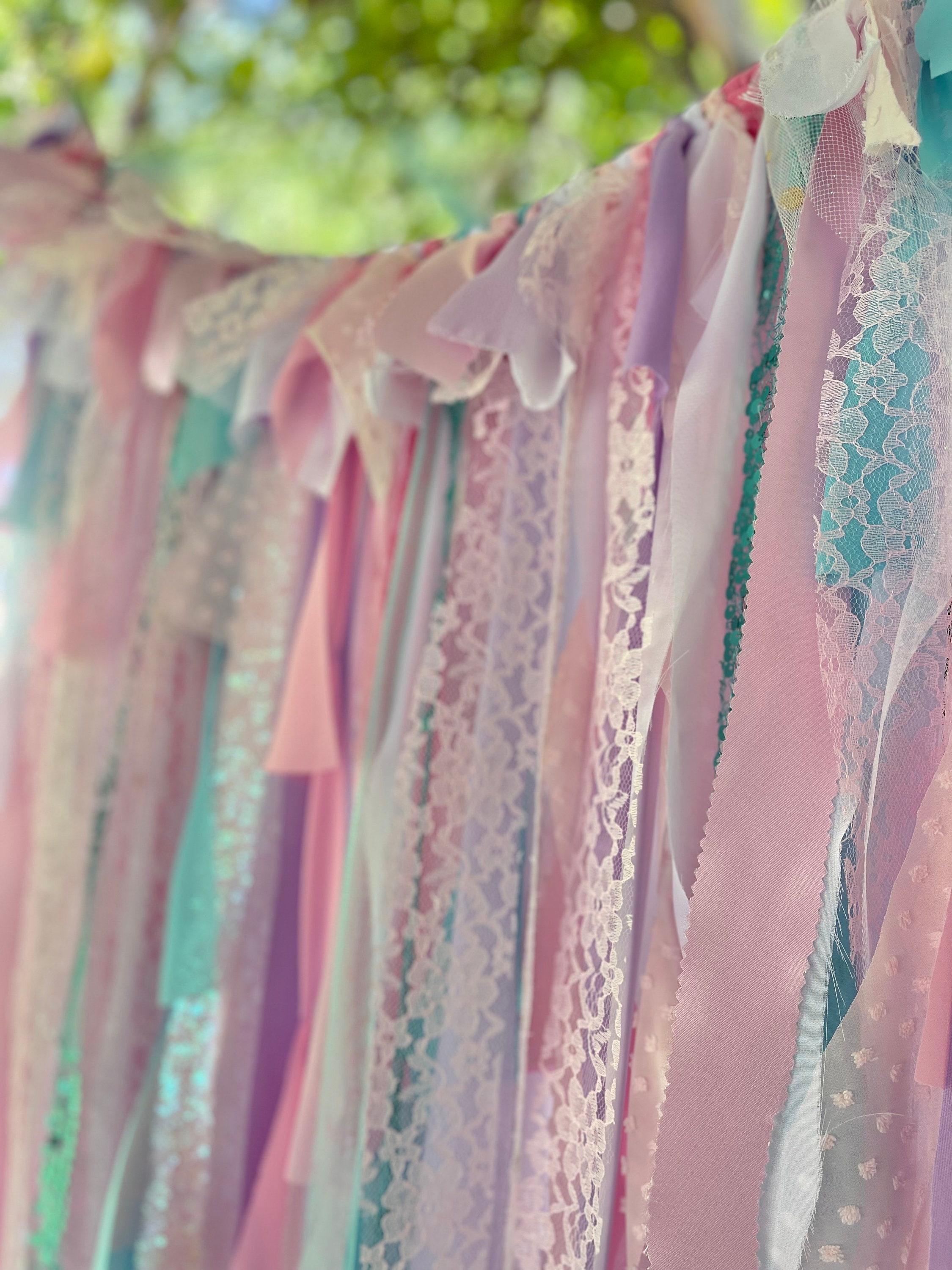 Mermaid Party Backdrop, Mermaid Banner, Mermaid Tassel, Decor Mermaid ...