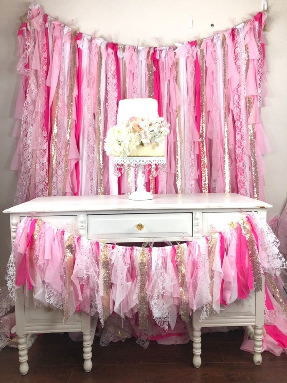 Pink and Gold Backdrop Pink and Gold First Birthday Pink and | Etsy