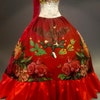 Colorful Chiapas Style Dress. Custom-made Hand Embroidered Cultural 2 Piece Outfit. Quinceañera ...