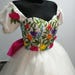 Colorful Chiapas Style Dress. Custom-made Hand Embroidered Cultural 2 Piece Outfit. Quinceañera ...