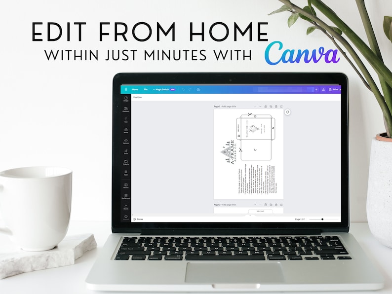 DIY Wedding Favor Seed Envelope Template, Printable Editable Canva ...