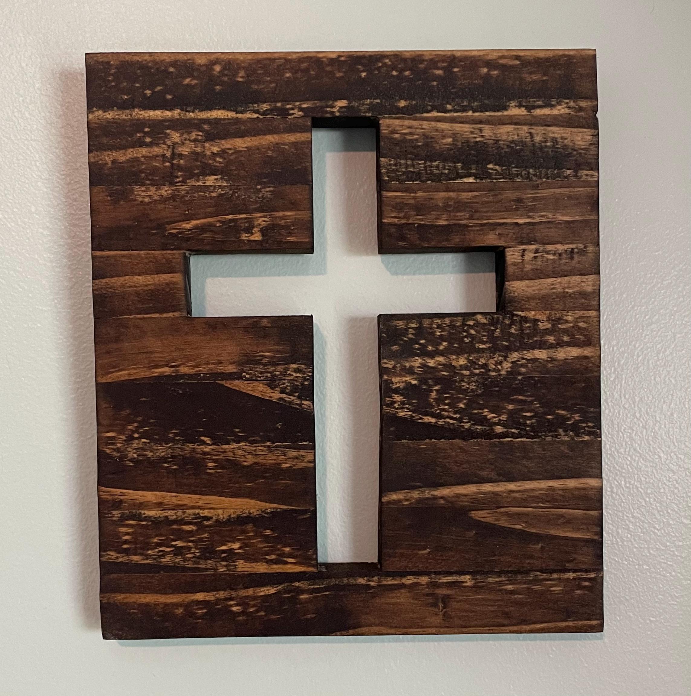 Handcrafted Wooden Cross, Rustic Wall Cross, Christian Home Decor ...