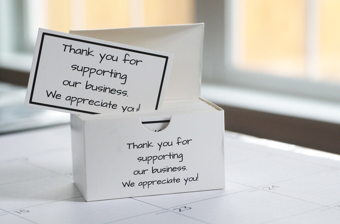 125 Thank You Cards ~ Writable Inserts ~ Great for Small Businesses! - Etsy