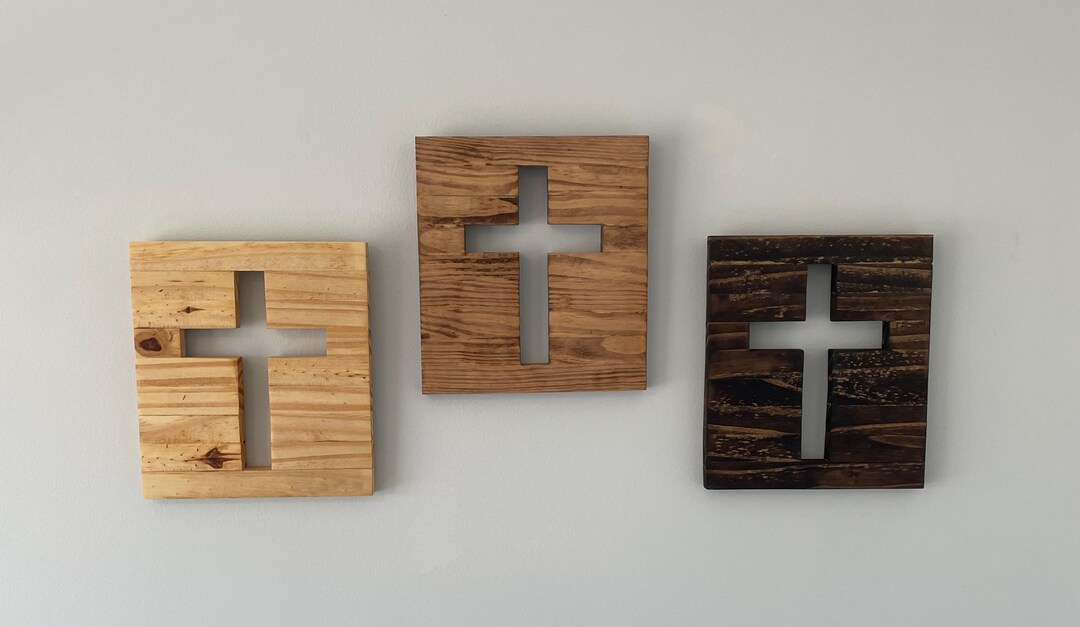 Handcrafted Wooden Cross, Rustic Wall Cross, Christian Home Decor ...