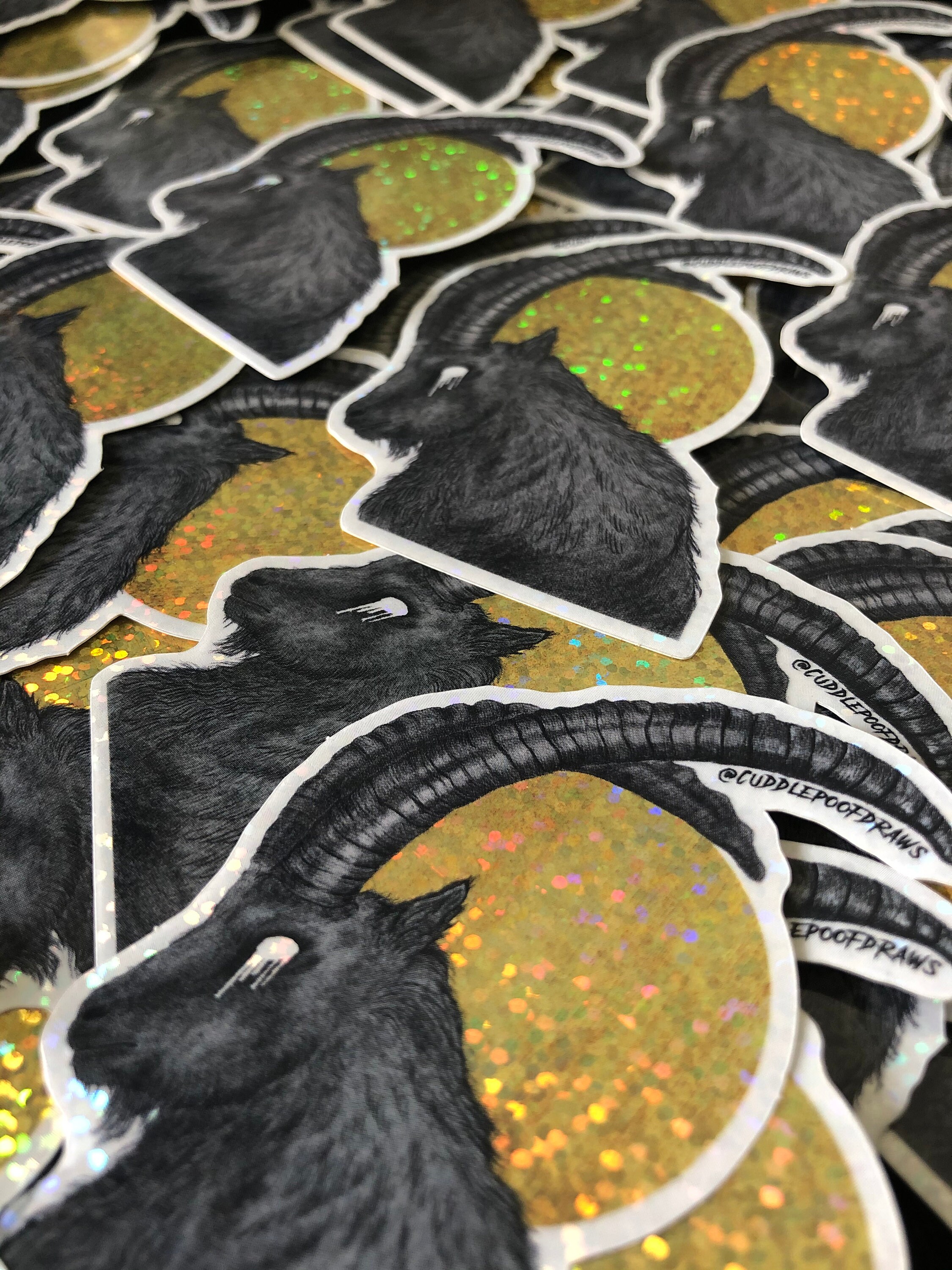 Ibex Moon Skull Glitter Sticker Goat Skull Animal Skull | Etsy