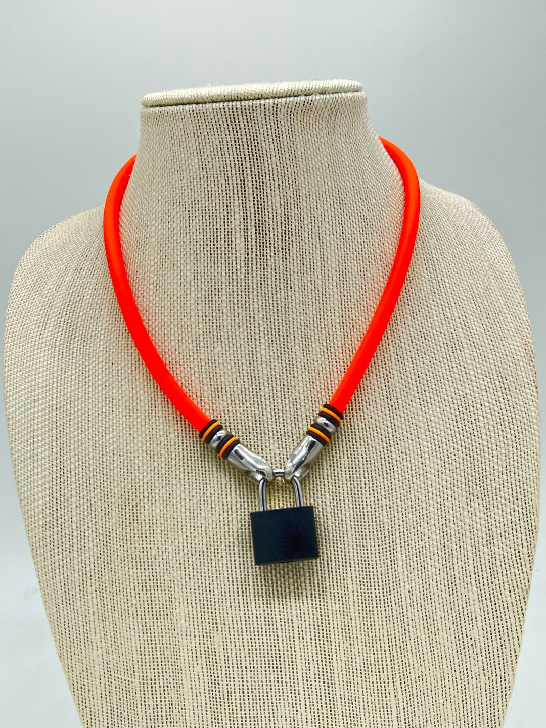 The Bio Collection! Rubber Cord Collar in Orange, Day Collar, Soft and ...