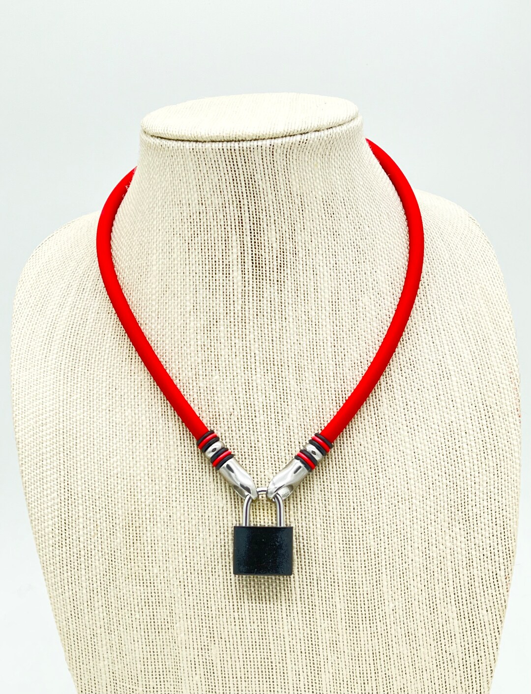 The Bio Collection! Rubber Cord Collar in Red, Day Collar, Soft and ...
