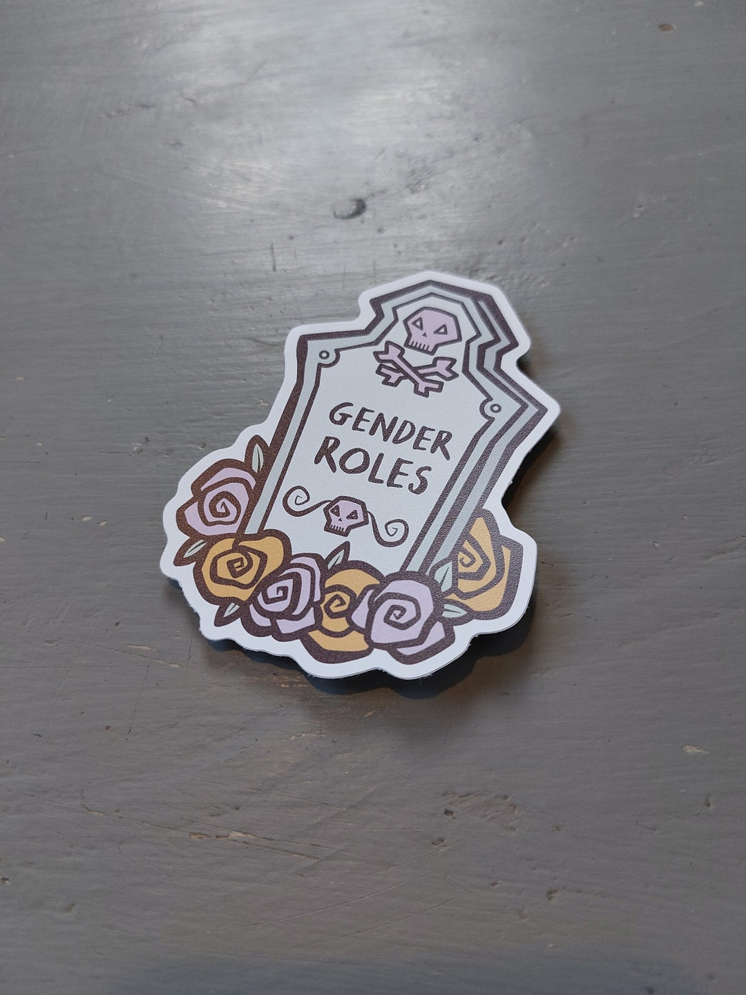Gender Identity RIP Gender Roles Sticker, Durable Decal, Activist ...