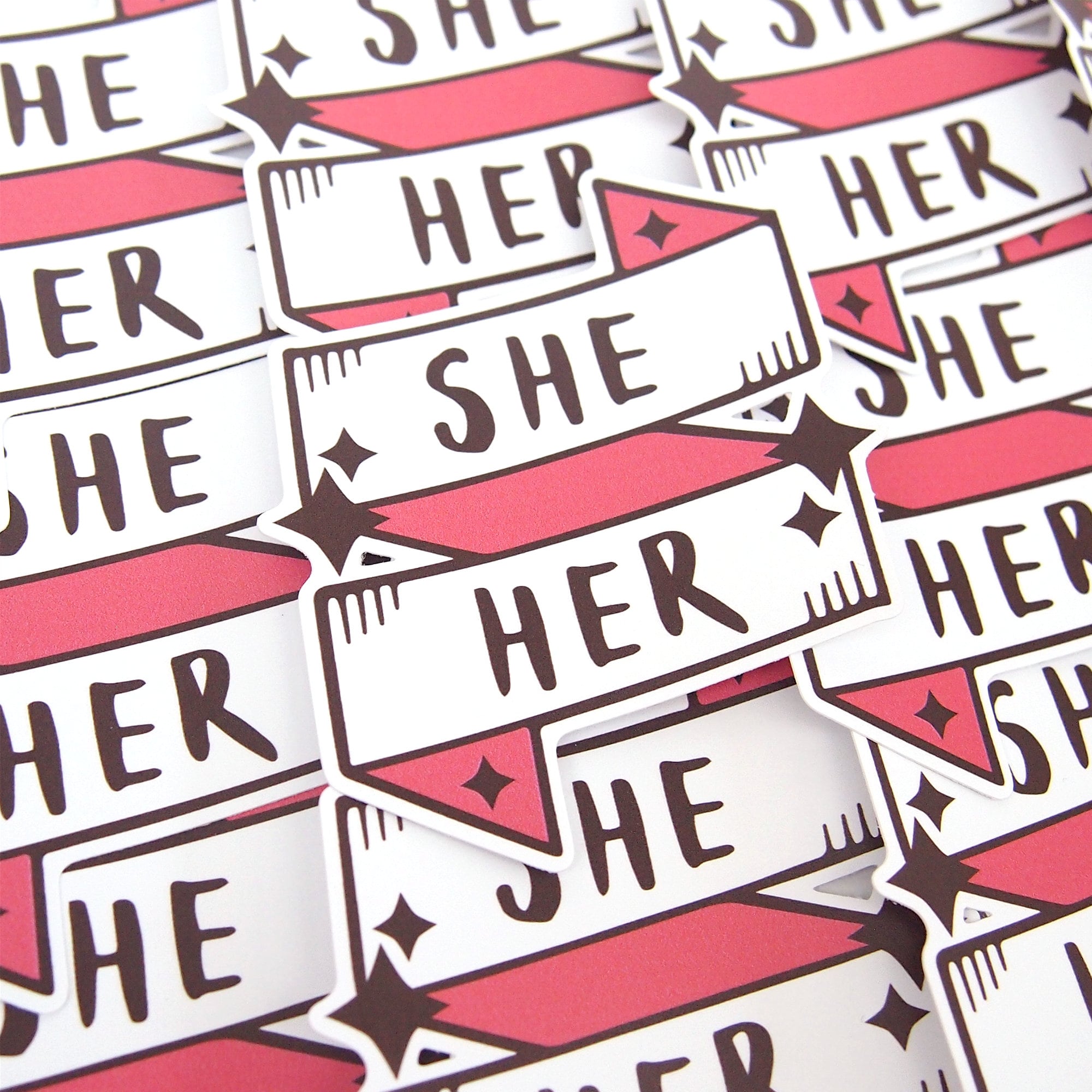 She / Her / Female / Feminine Gender Pronoun Vinyl Sticker - Etsy UK