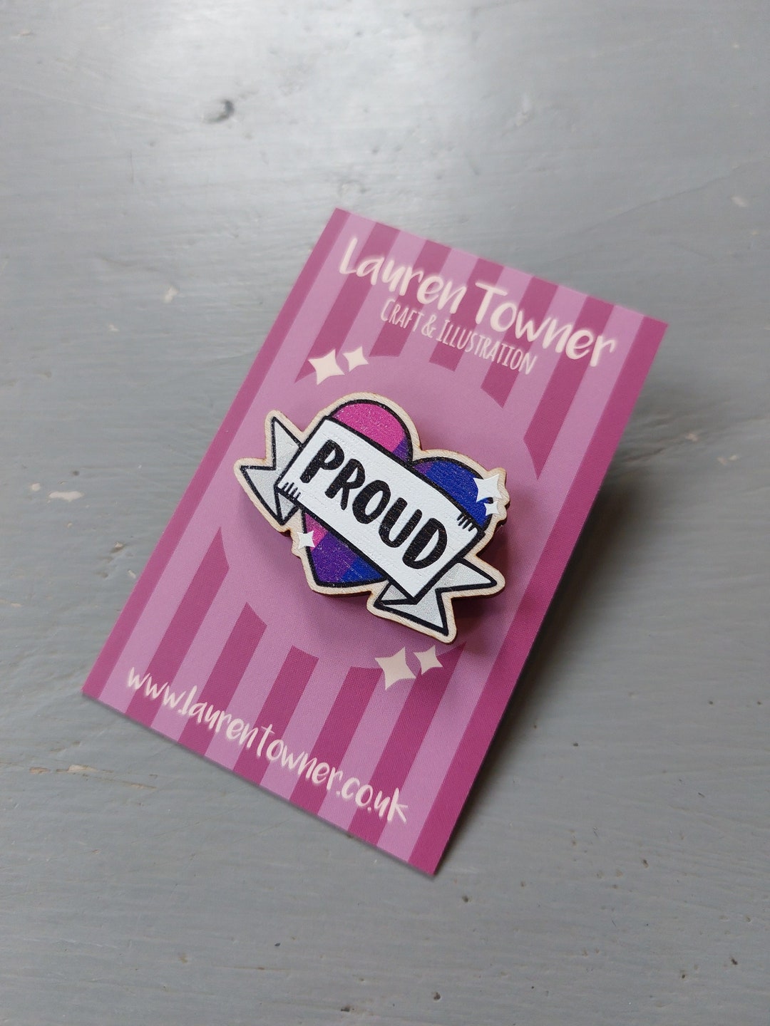 LGBTQ Bisexual bi Pride Flag Wooden Pin, Durable, Community, Vibrant ...