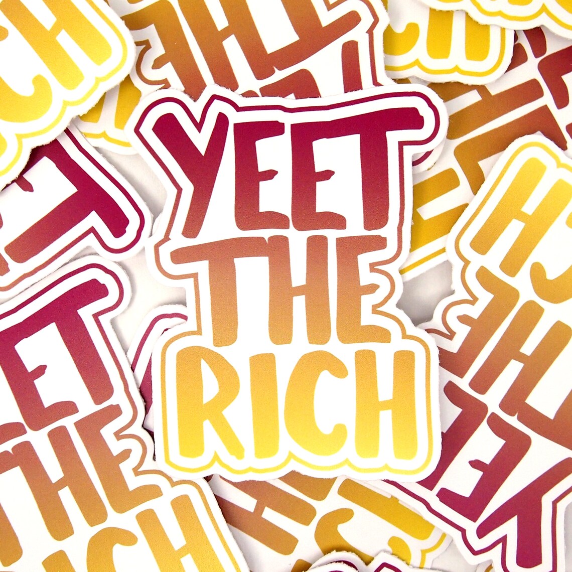 Yeet the Rich / Eat the Rich Vinyl Sticker Laptop Notebook - Etsy