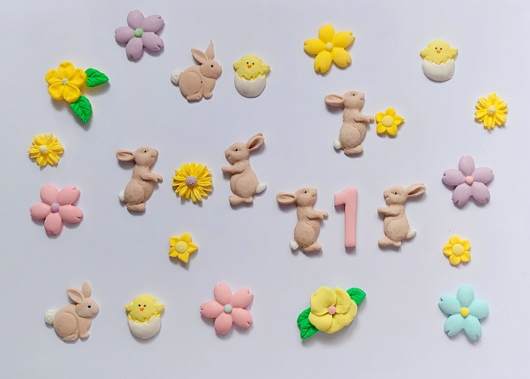 Spring Flowers, Rabbits/ Bunny, Chicks, Easter, Birthday Loose Cake ...