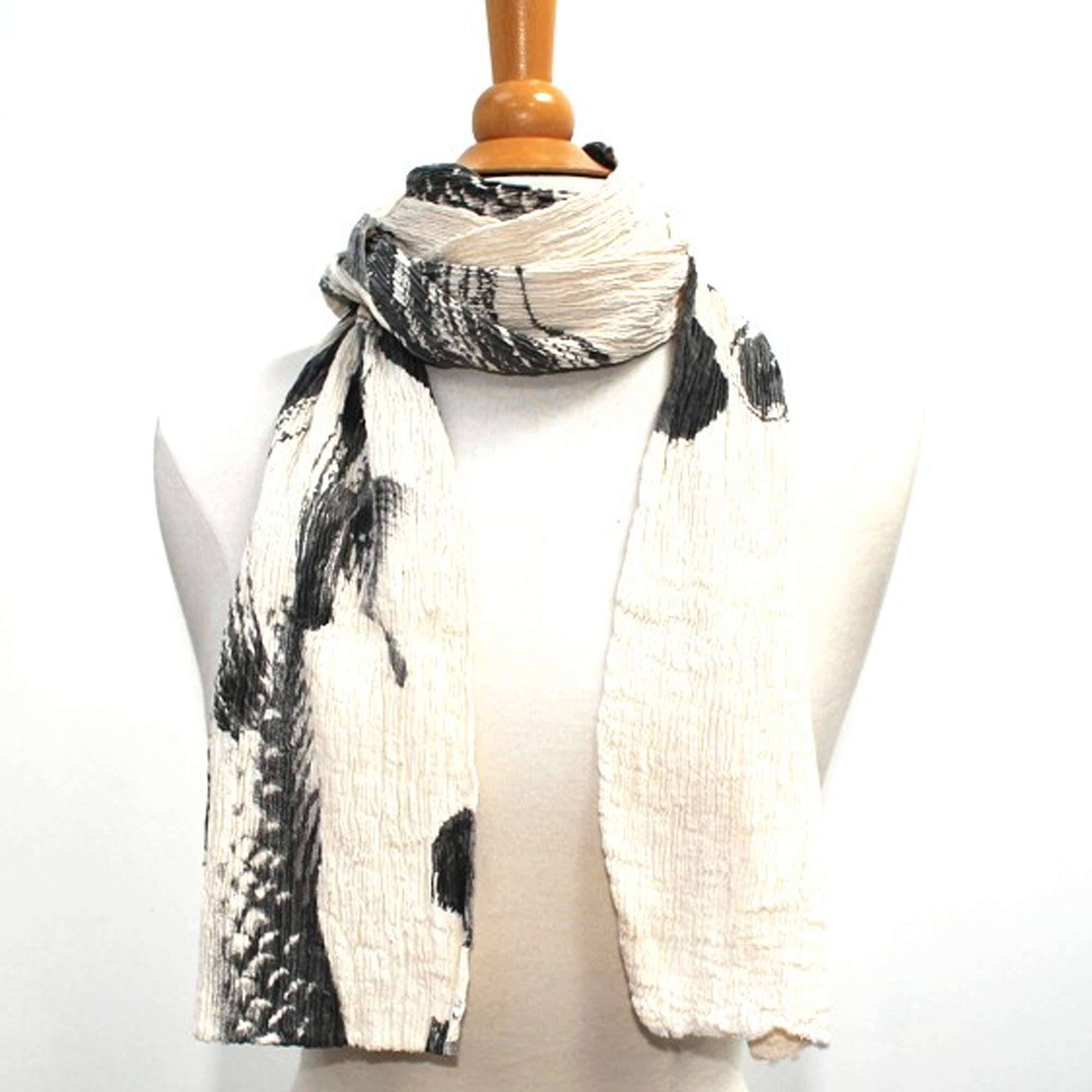 Japanese Crumpled Cotton Scarf With Japanese Pattern of Carp | Etsy