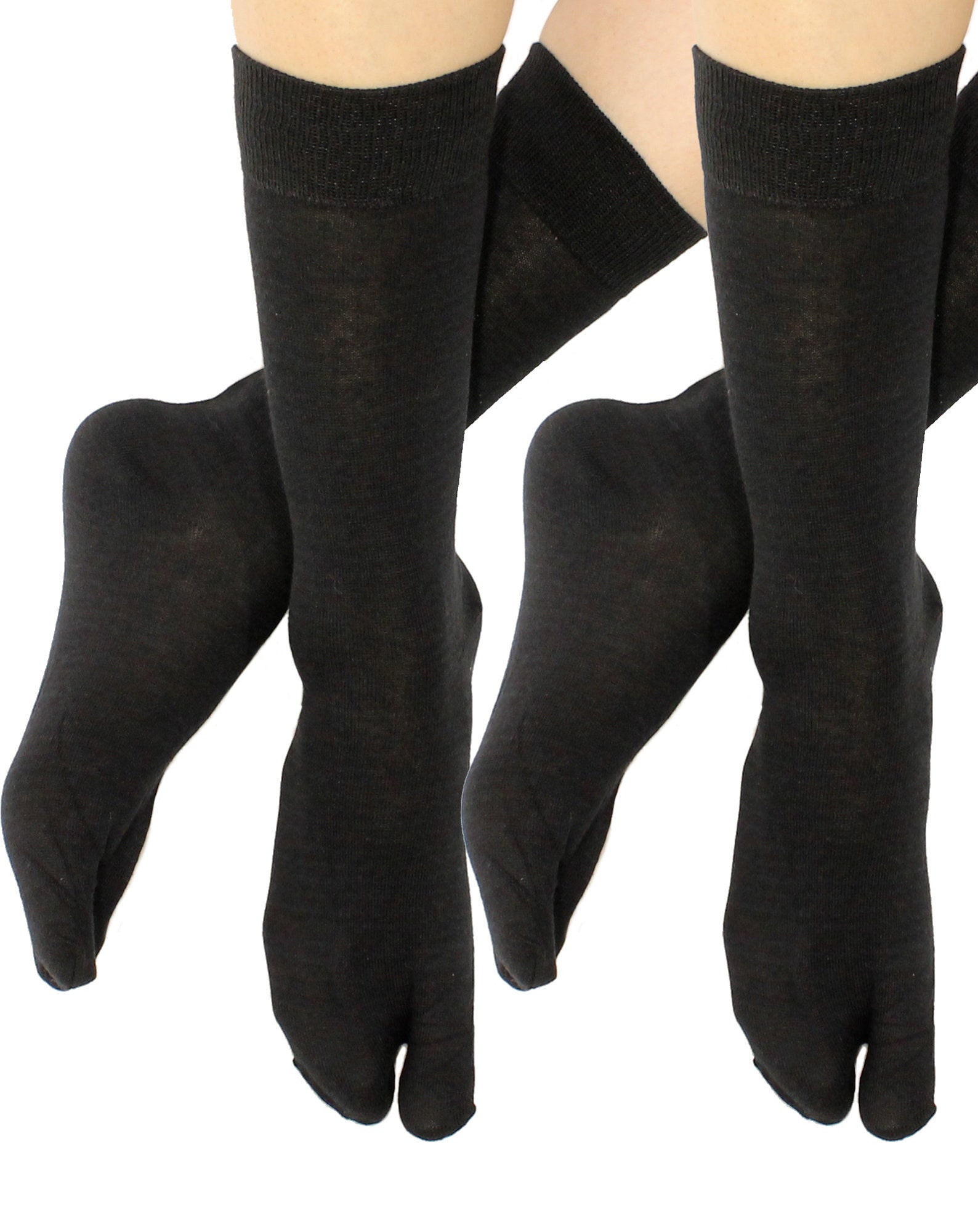 2 Ps Long Tabi Socks, Split Toe Socks, Socks With 2 Fingers - Etsy