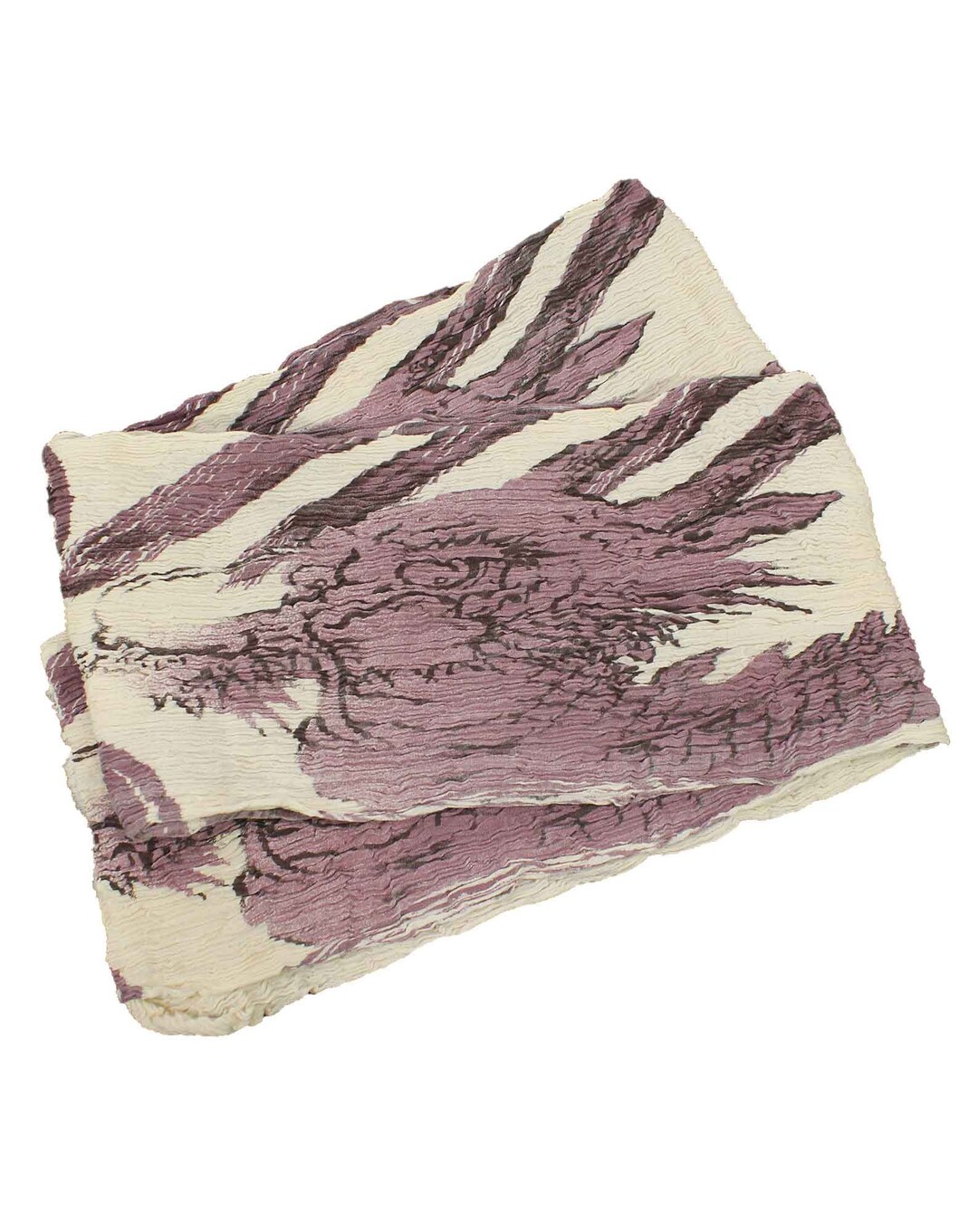 Japanese Crumpled Cotton Scarf With Japanese Pattern of Carp, Dragon ...