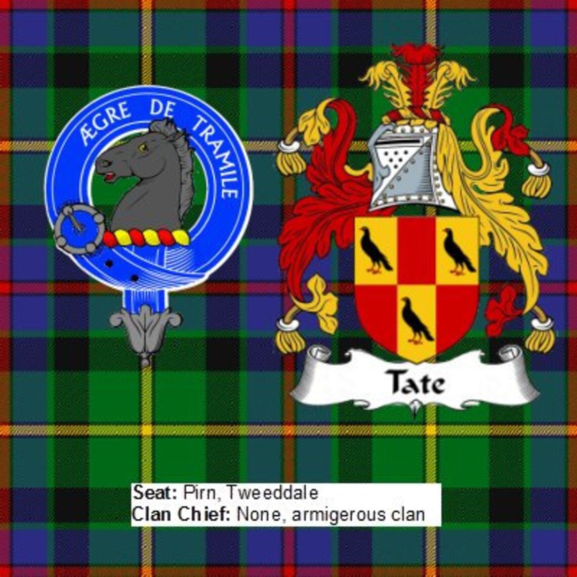 Set of 6 Scottish Clan & Crest Coat of Arms Details Tartan | Etsy