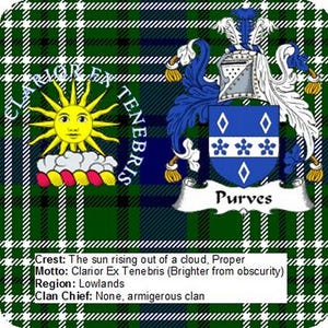 Set of 6 Scottish Clan & Crest Coat of Arms Details Tartan Depicted ...
